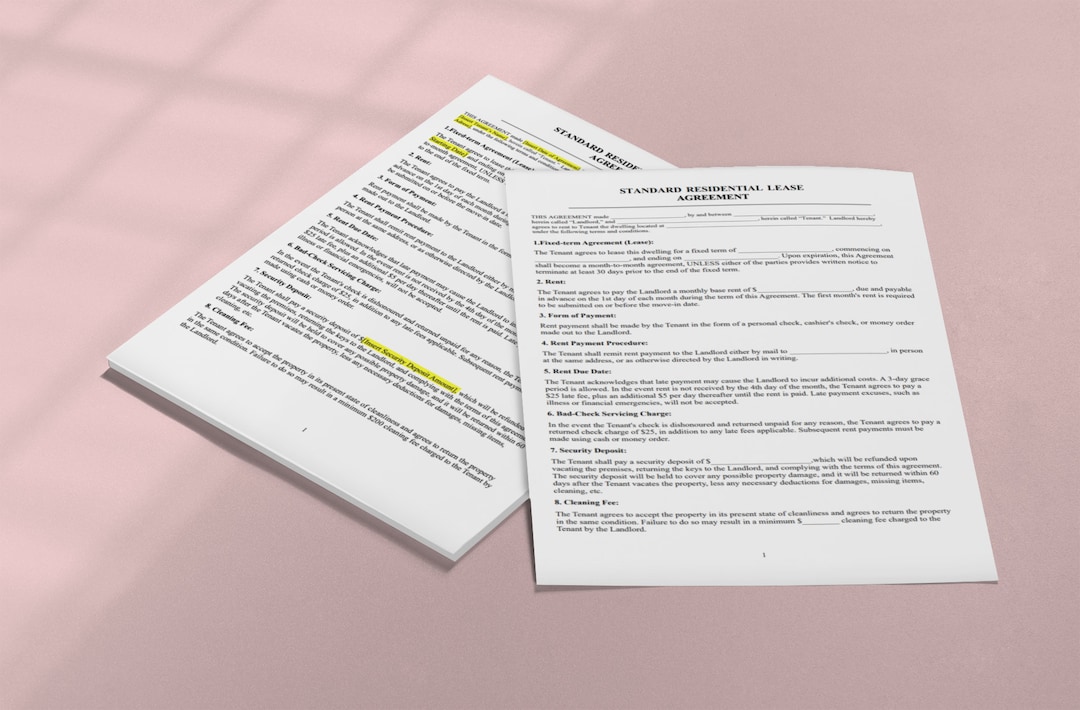 Residential Lease Agreement Kit: Editable PDF & Word Templates (instant ...