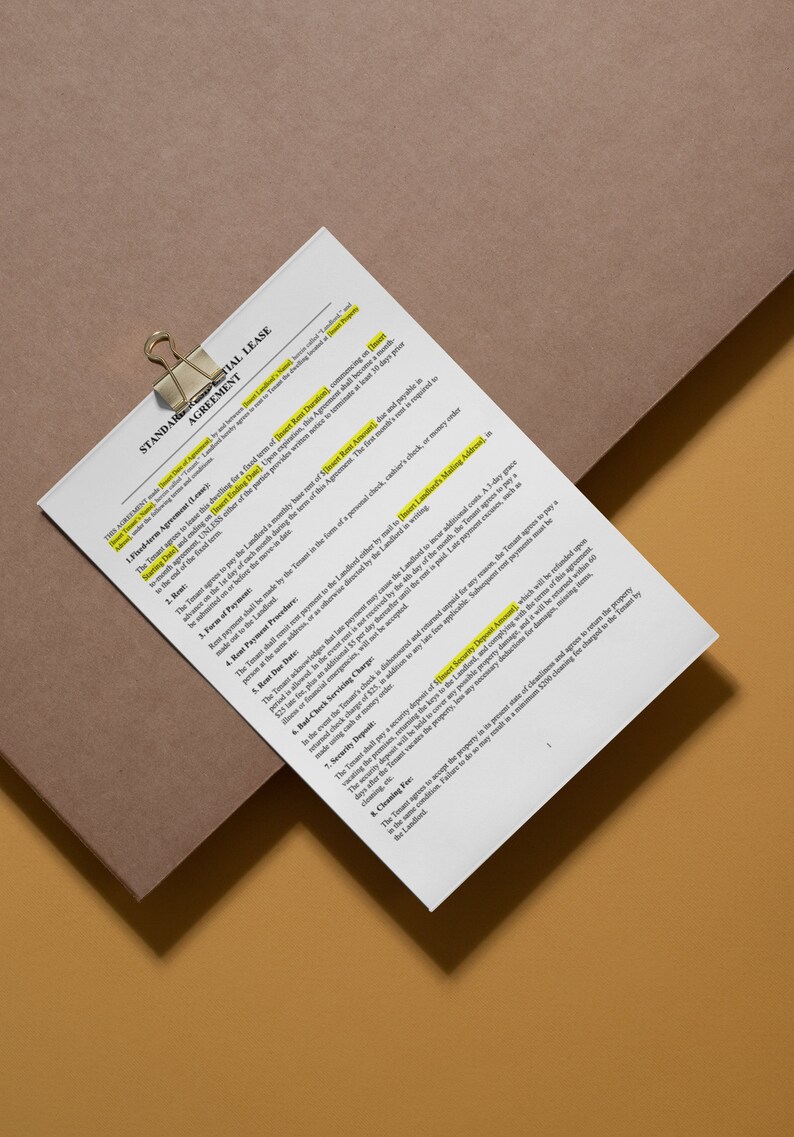 Residential Lease Agreement Kit: Editable PDF & Word Templates (instant ...