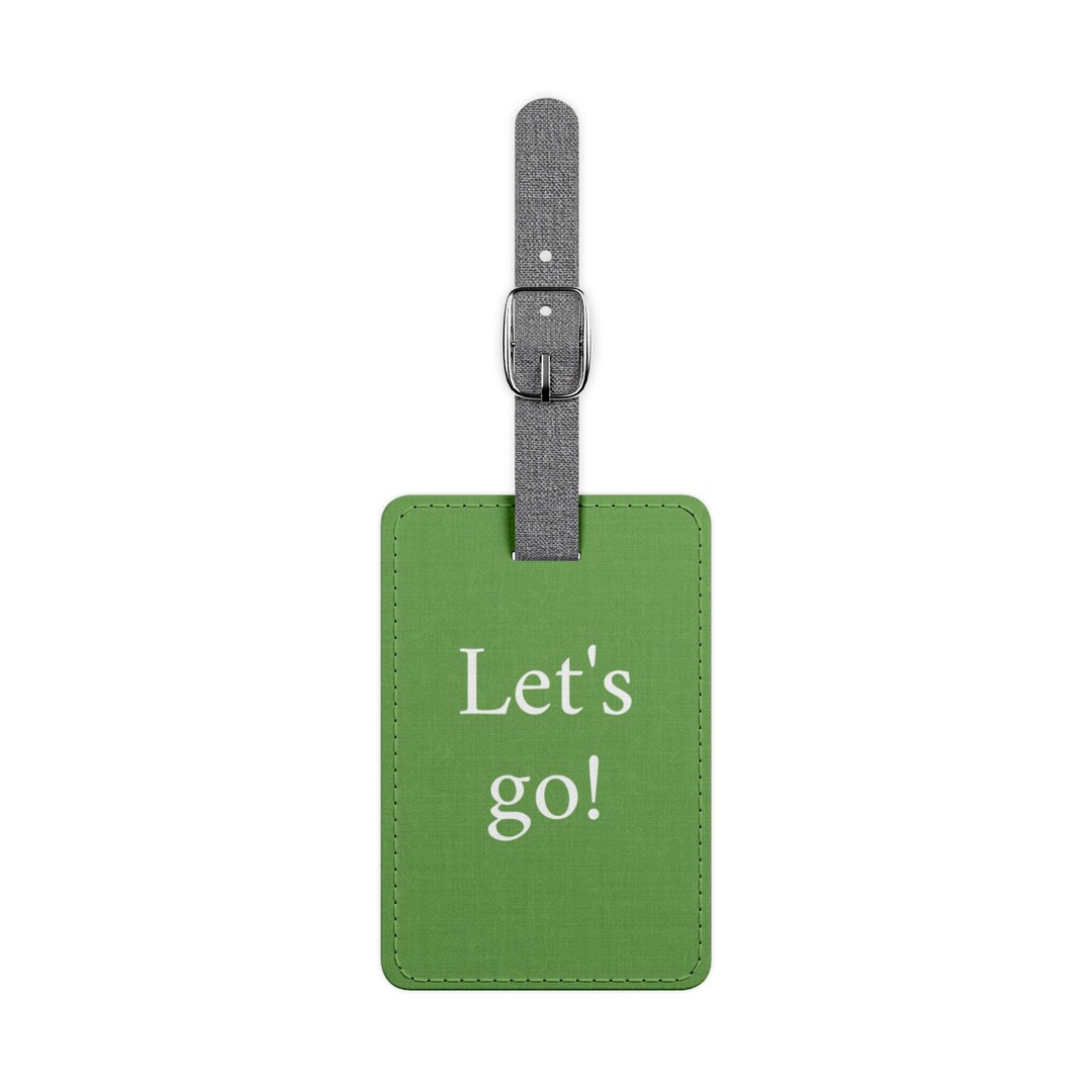 Let's Go Mine! Luggage Tag. Pear Green Travel Tag, Personalized Bag ...