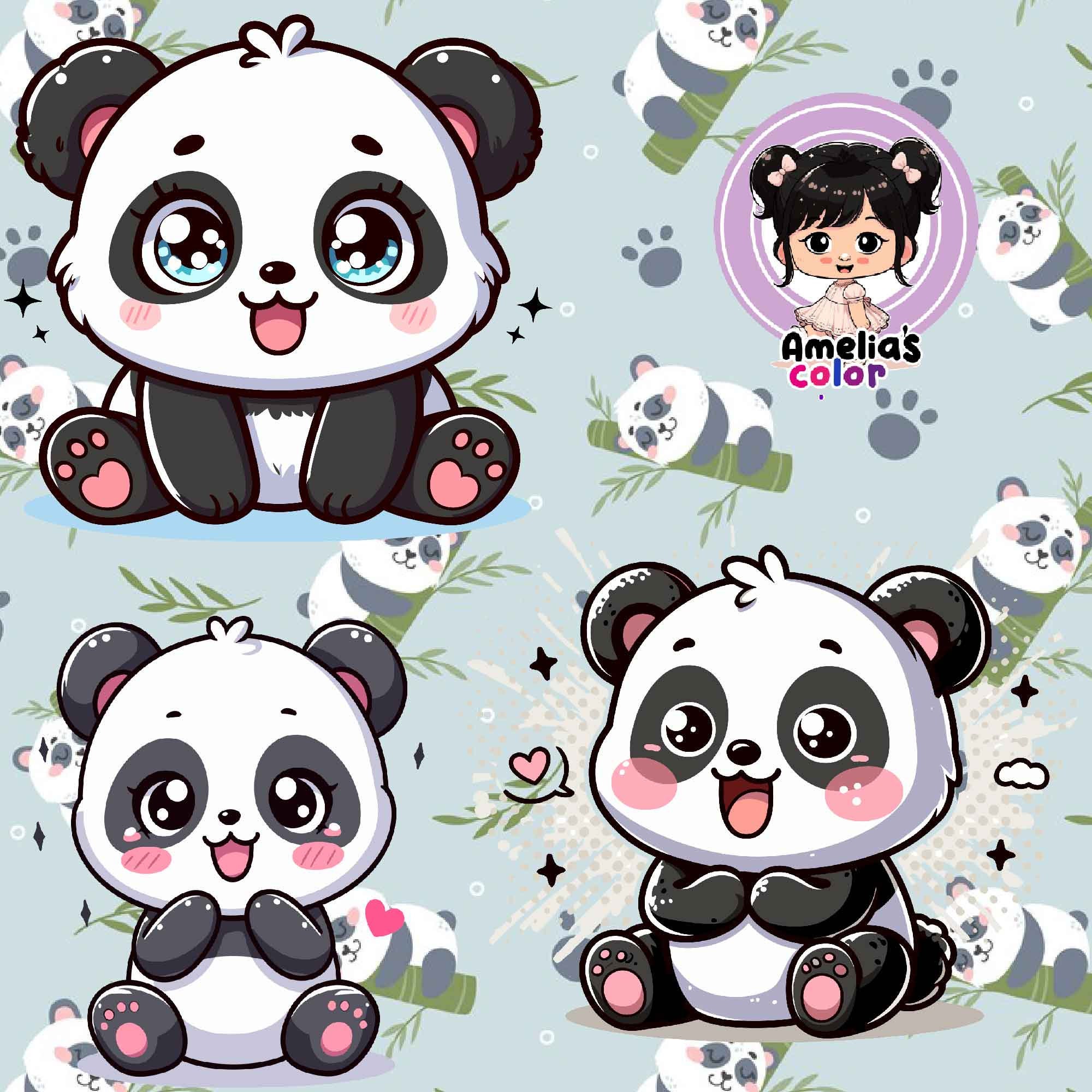 Cute Panda Bear Images, Sublimation Digital Design, Instant Download ...
