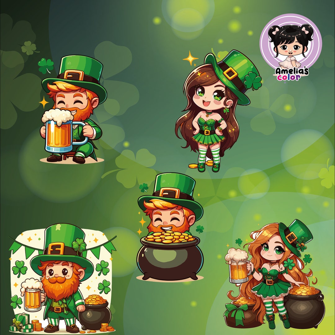 Leprechaun Clipart, Saint Patrick’s Day, Pot of Gold, Patties Day ...