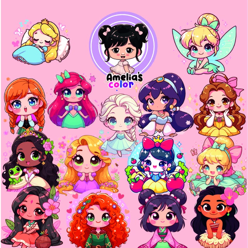 Little Princesses Image Pack in Editable, SVG and PNG Formats for Your Creative Projects - Etsy
