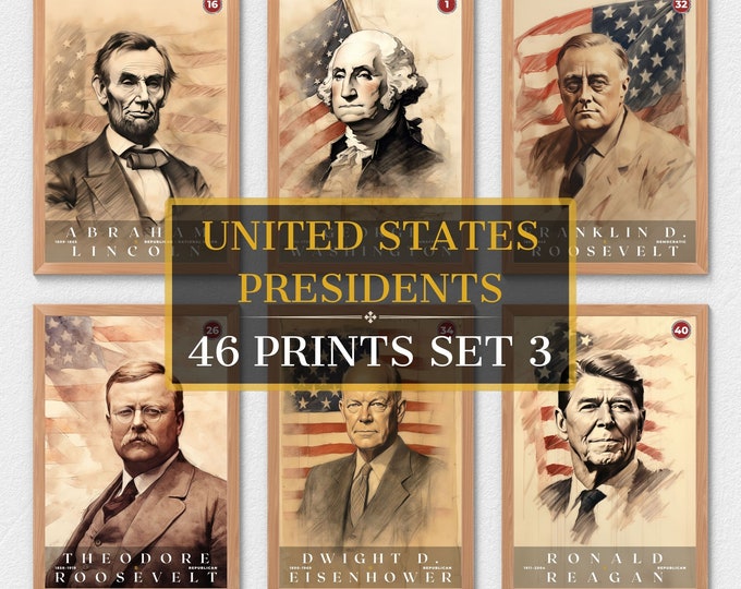 US Presidents Prints - Etsy