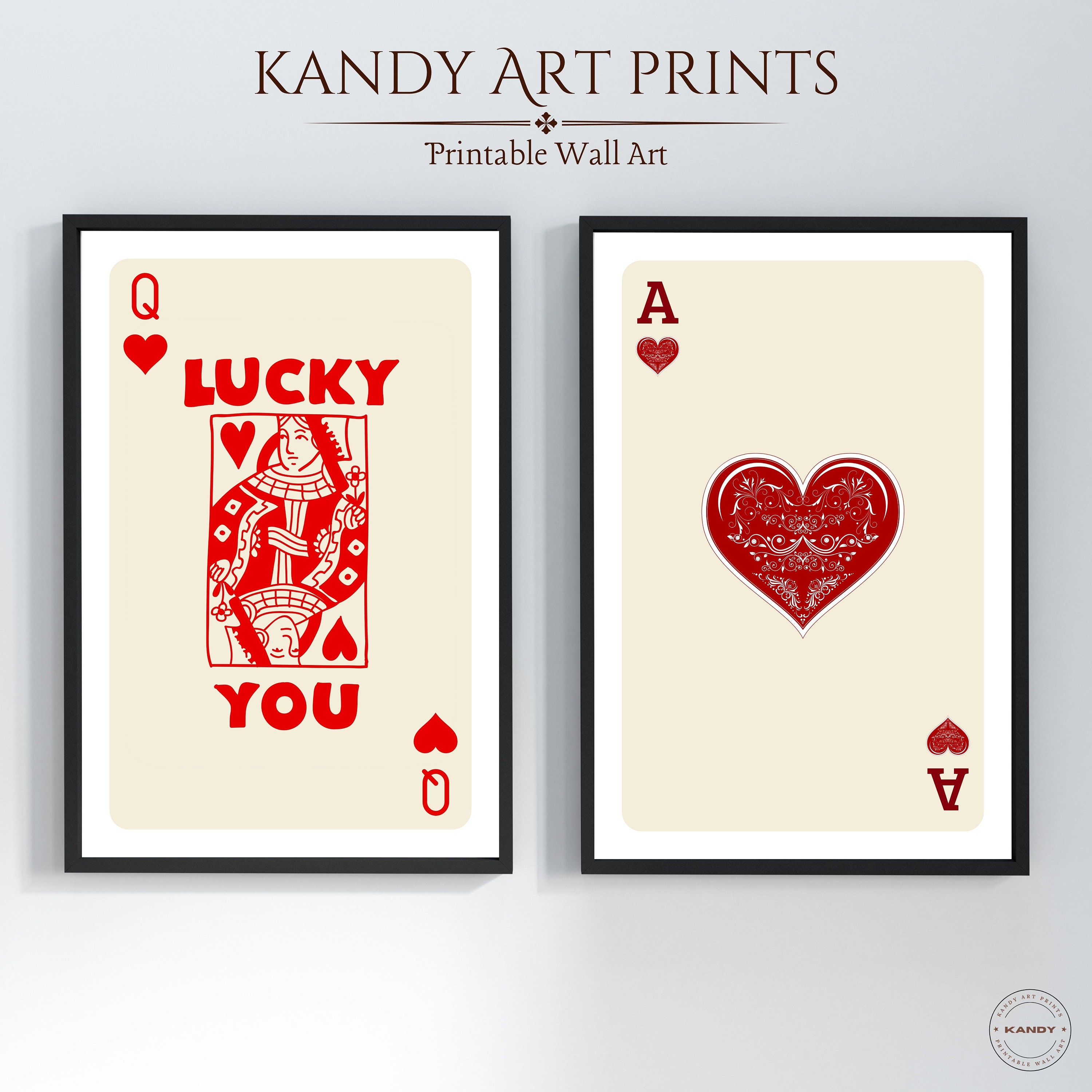 60 Playing Card Prints, Retro Wall Art, Printable Wall Art, Funny Art ...