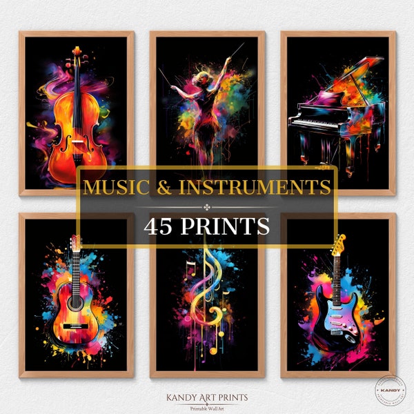 Music Instrument Art - Etsy
