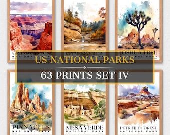 63 US National Park Prints, National Park Poster, Travel Wall Decor ...