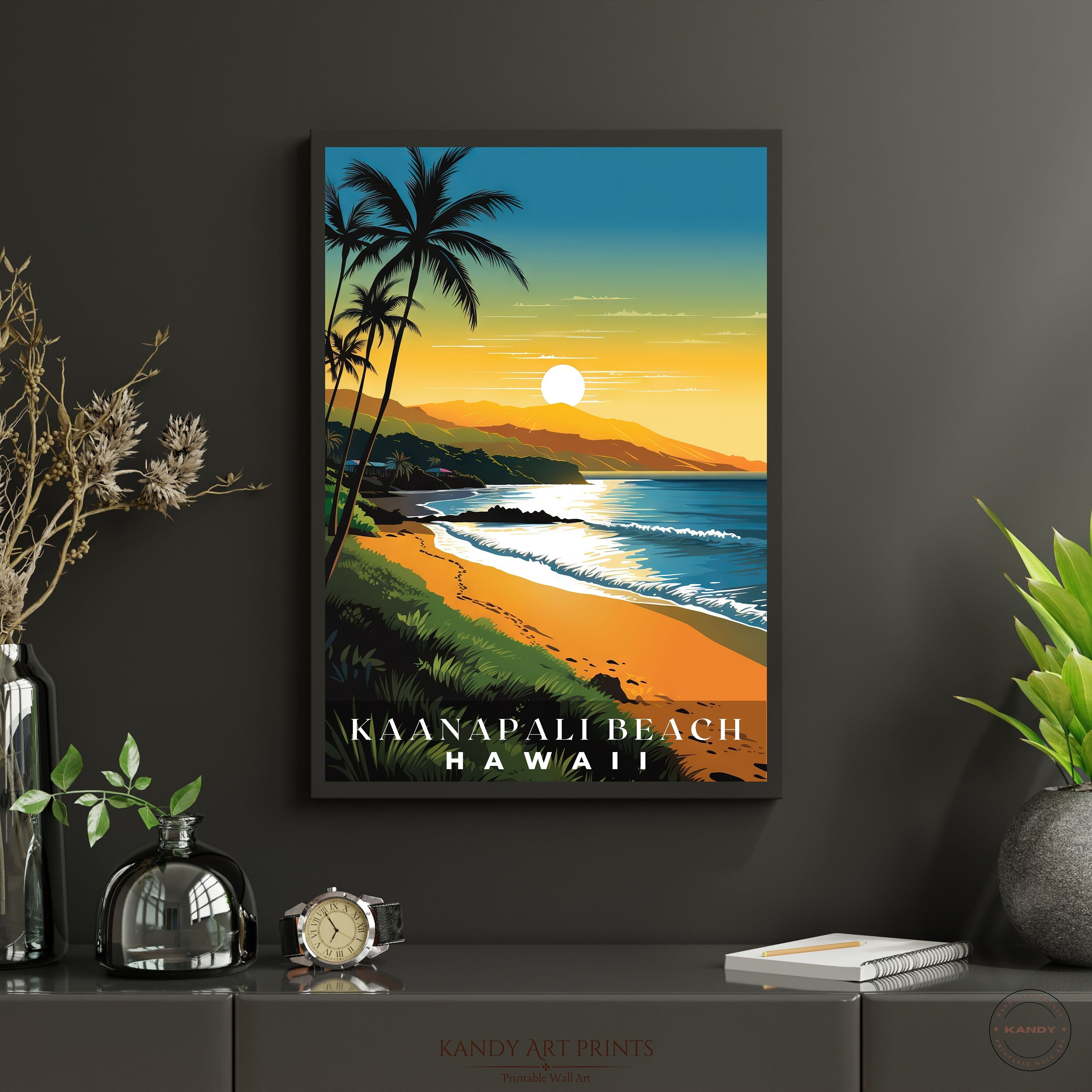 Travel Posters, 45 Beautiful Beach Prints, Beach Lover Gift, Retro ...