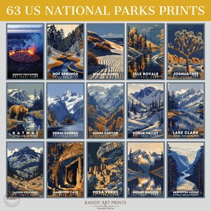63 US National Park Prints, National Park Poster, Travel Wall Decor ...