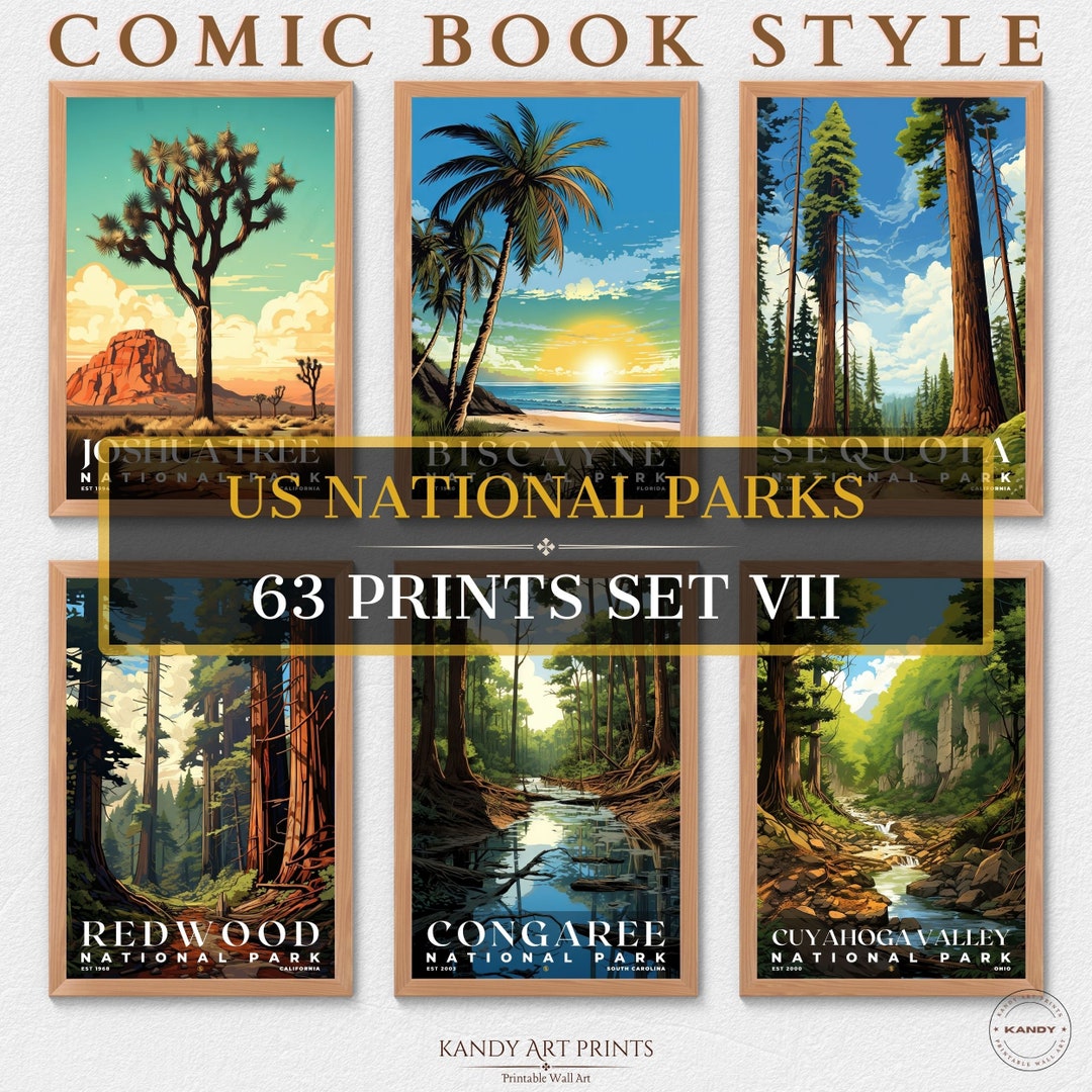 63 US National Park Prints, National Park Poster, Travel Wall Decor ...
