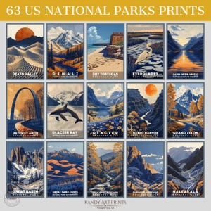63 US National Park Prints, National Park Poster, Travel Wall Decor ...