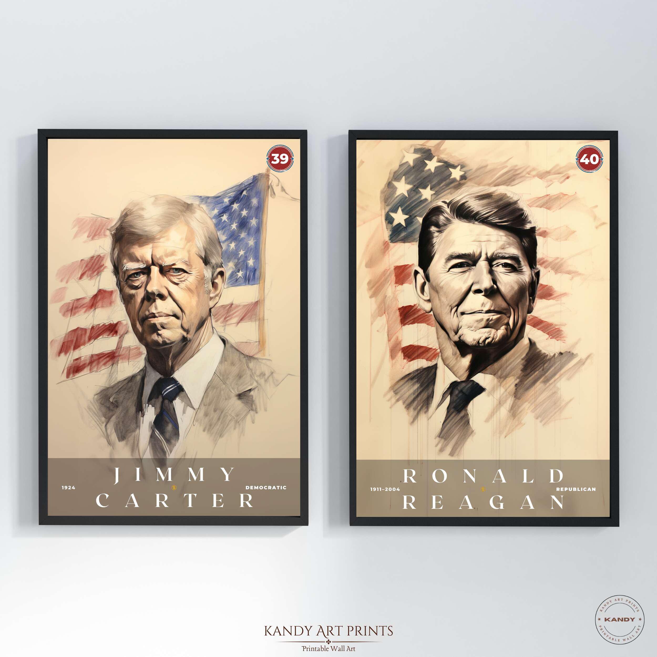 47 US Presidents Prints, US Presidents Poster, American History ...