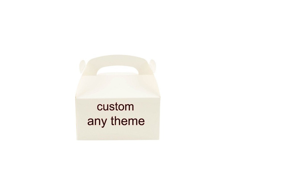 Any Custom Theme Favor Box, Favor Box, Gable Box, Treat Box, Birthday ...