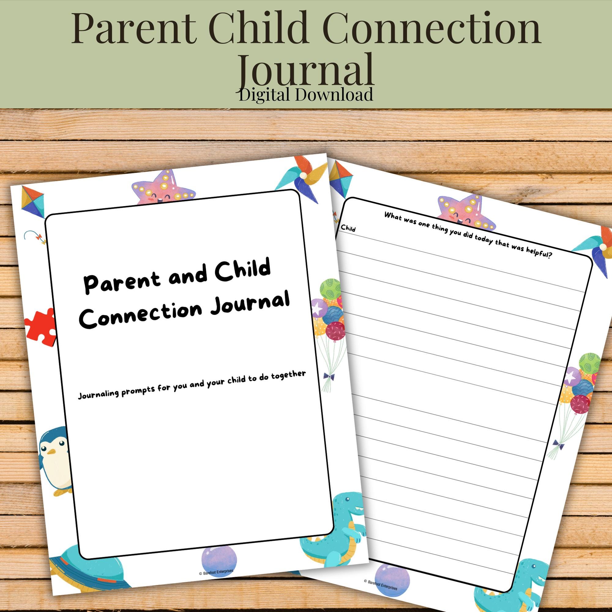 Printable Parent and Child Journal, Prompted Communication Journal - Etsy