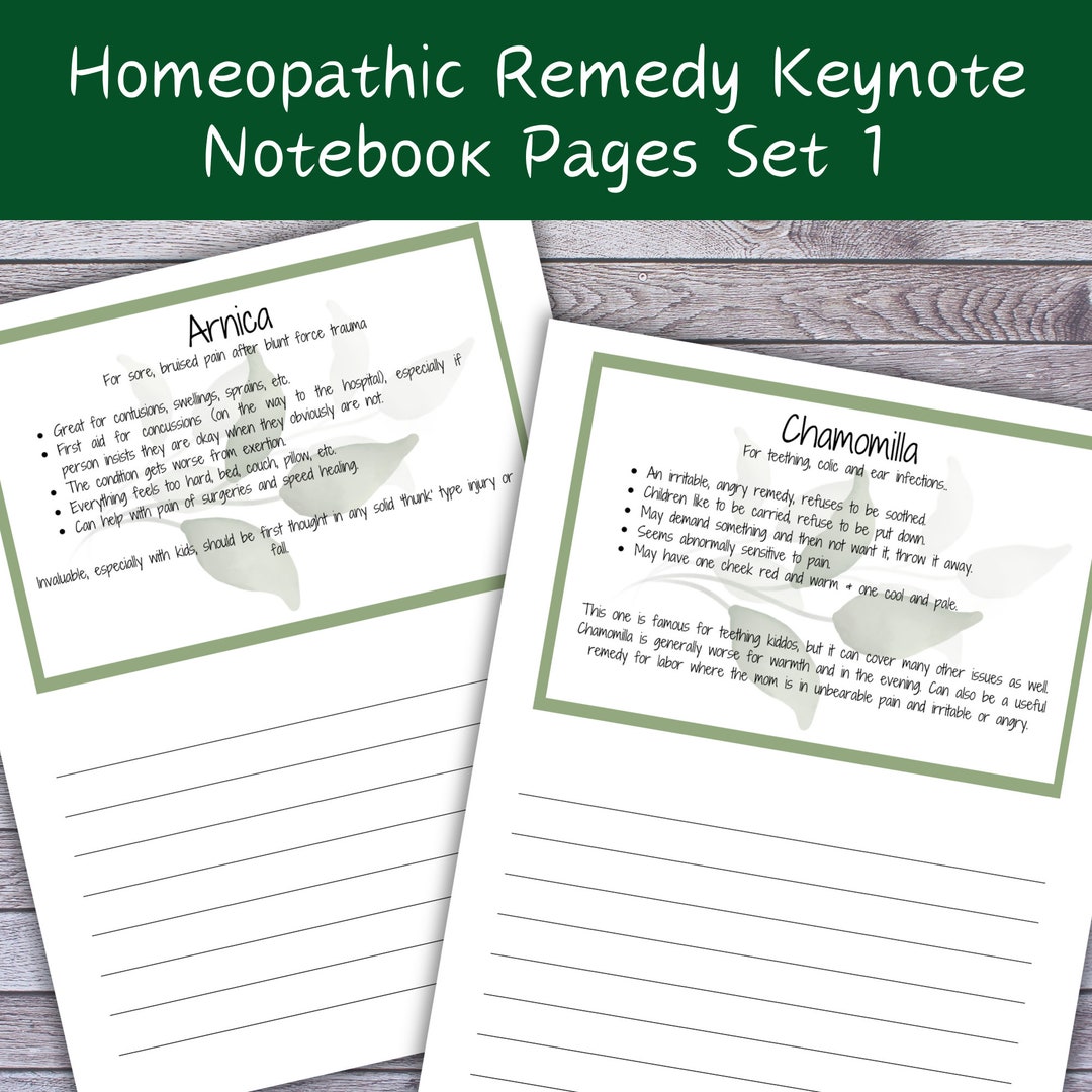 Homeopathy Keynote Notebook Pages, Homeopathy for Moms, Homeopathy ...