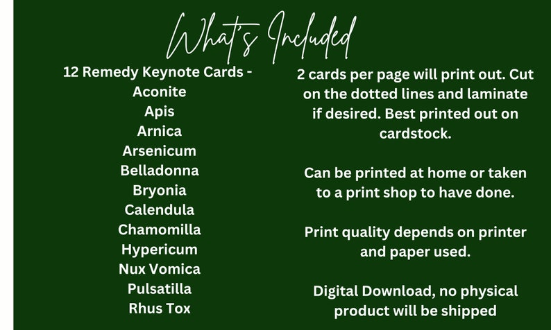 Homeopathy Keynote Cards, Homeopathy for Moms - Etsy