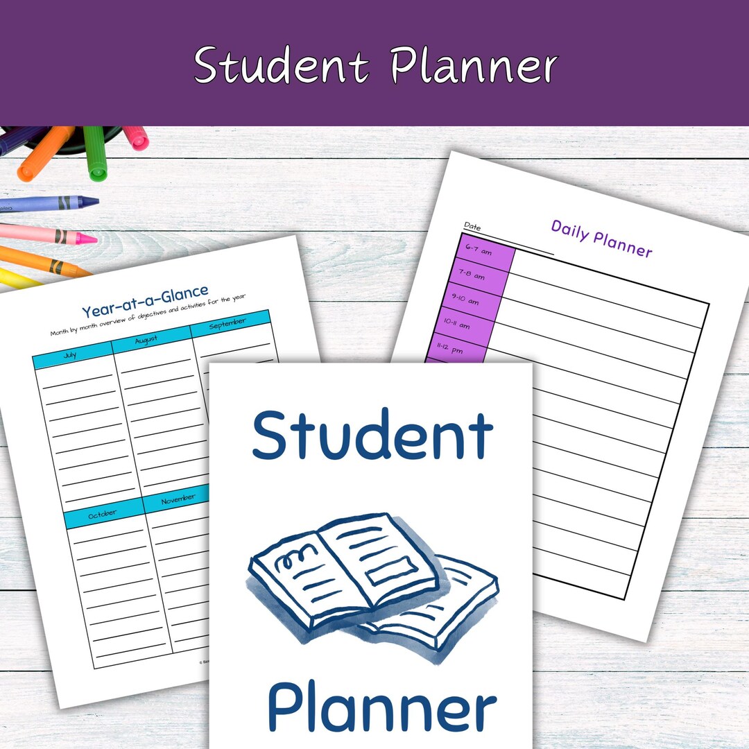Printable Homeschool Student Planner - Etsy