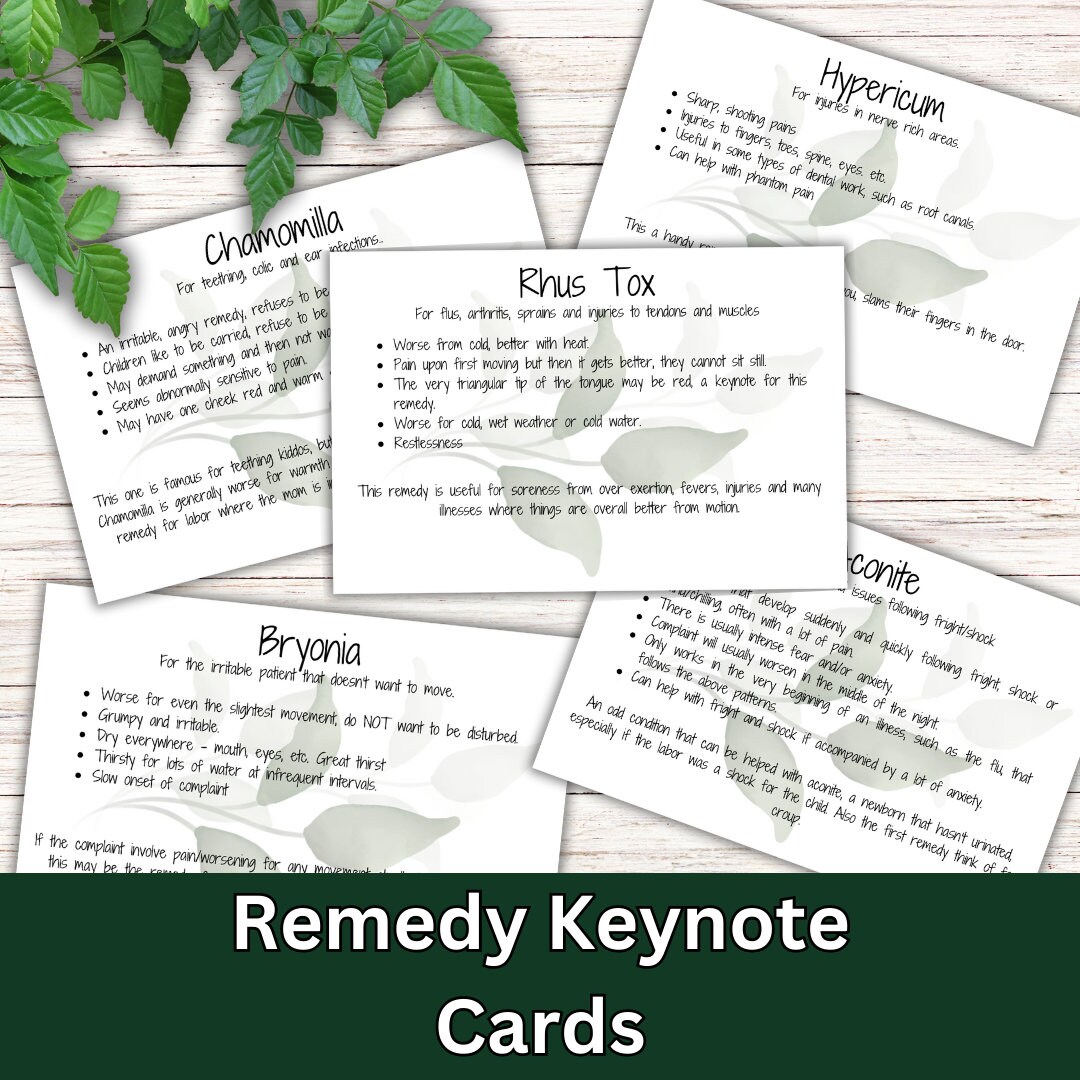 Homeopathy Keynote Cards, Homeopathy for Moms, Homeopathy Remedies - Etsy