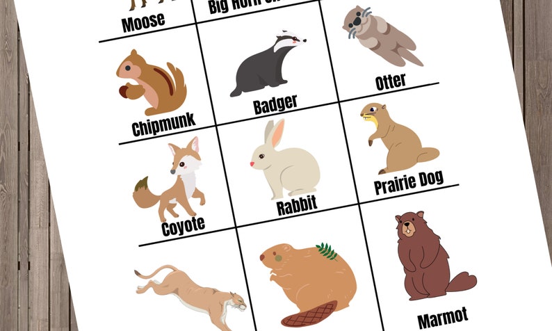 Yellowstone National Park Printable, Animal Checklist - Etsy