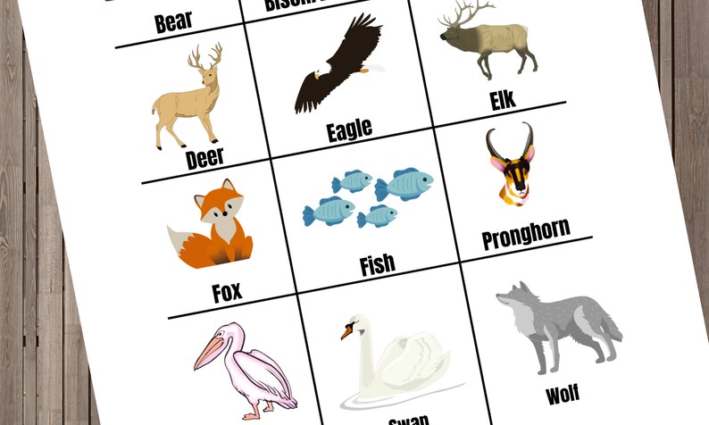 Yellowstone National Park Printable, Animal Checklist - Etsy