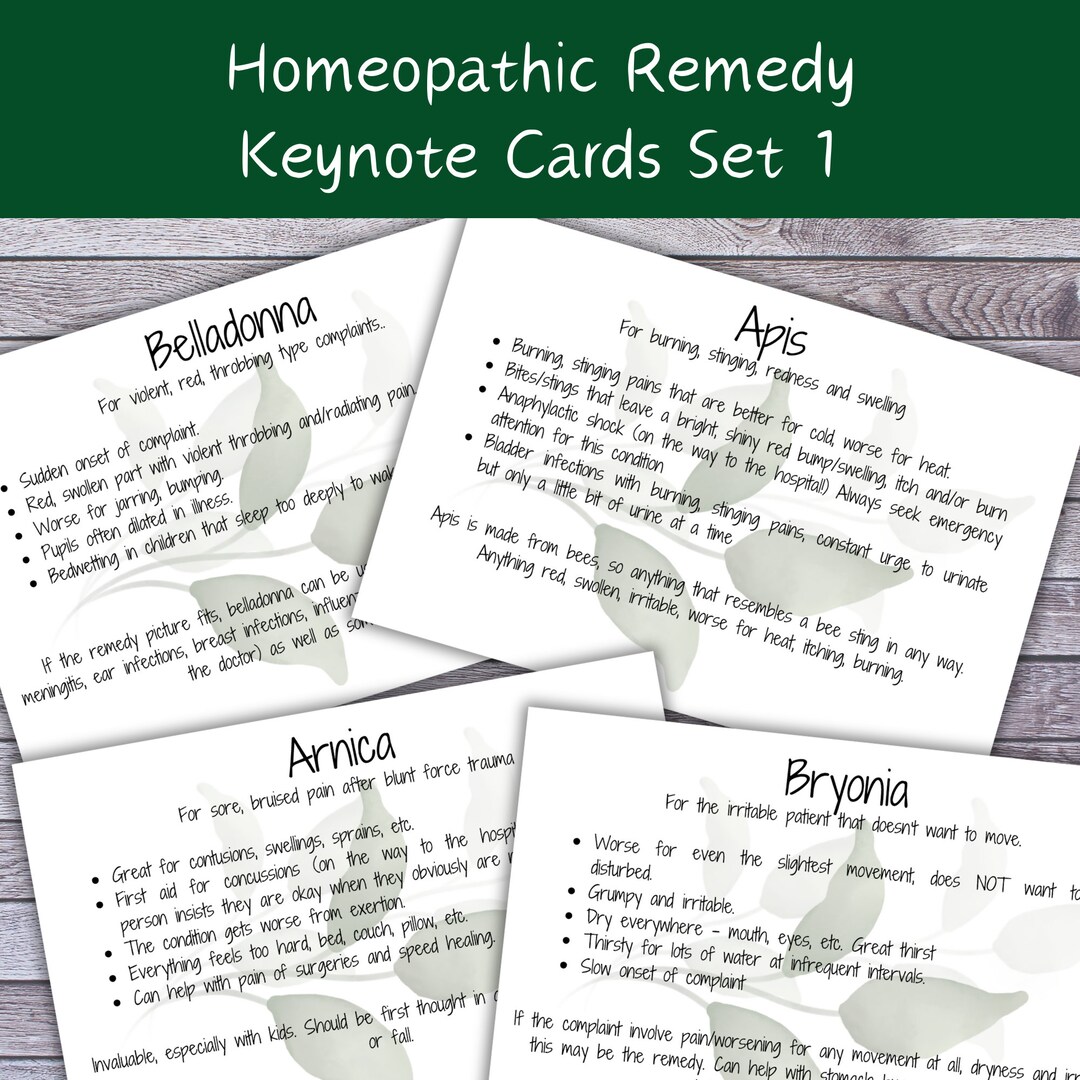 Homeopathy Keynote Cards, Homeopathy for Moms - Etsy