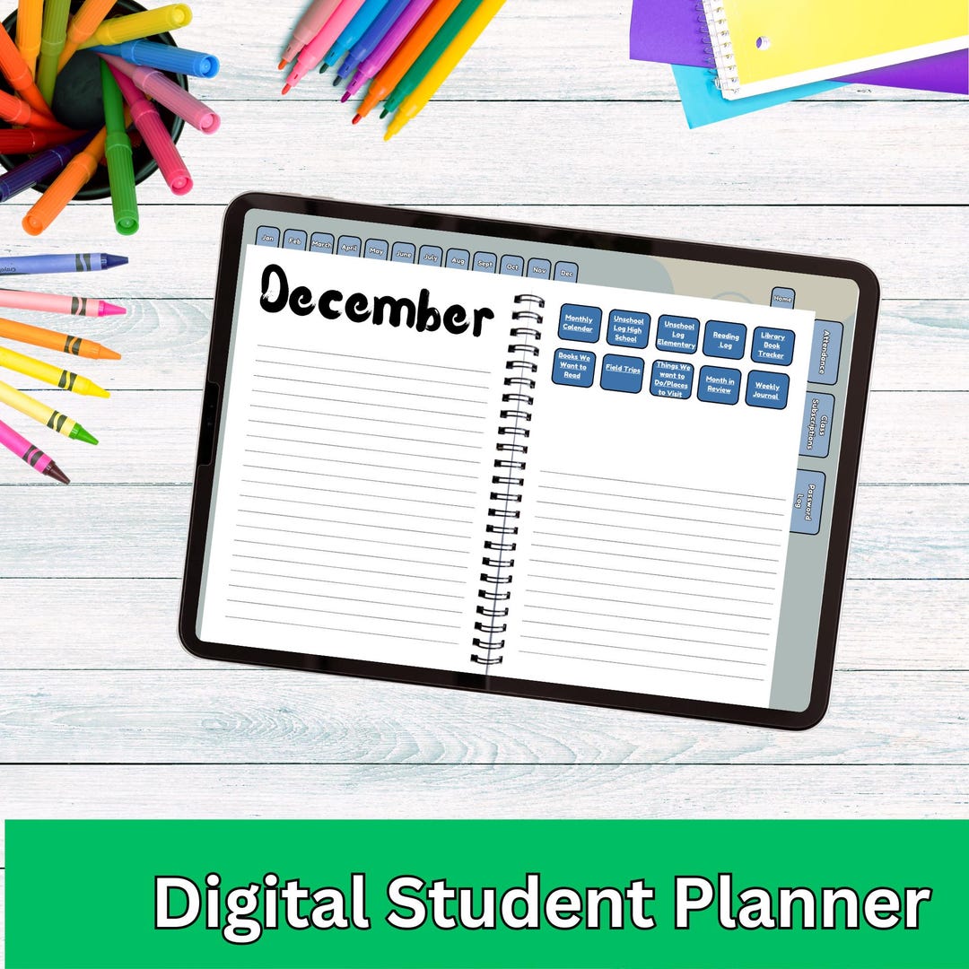 Digital Homeschool Planner, Undated, Minimalist (goodnotes, Notability ...