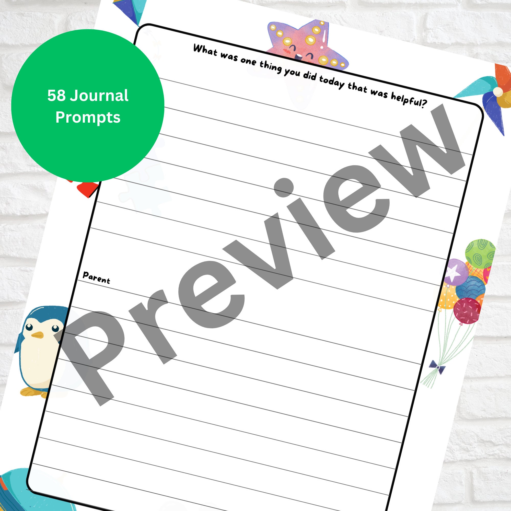Printable Parent and Child Journal, Prompted Communication Journal - Etsy