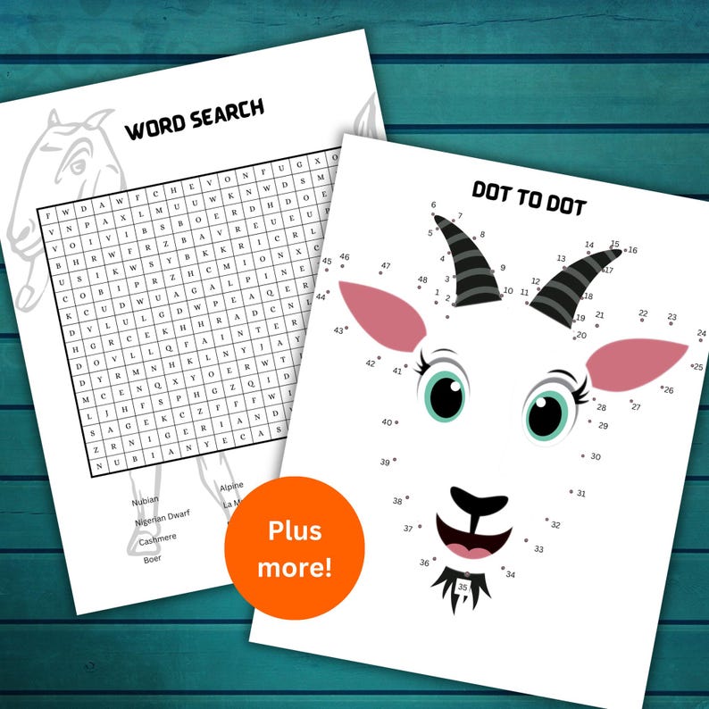 Mini Goat Unit Study, Printable Goat Activities - Etsy