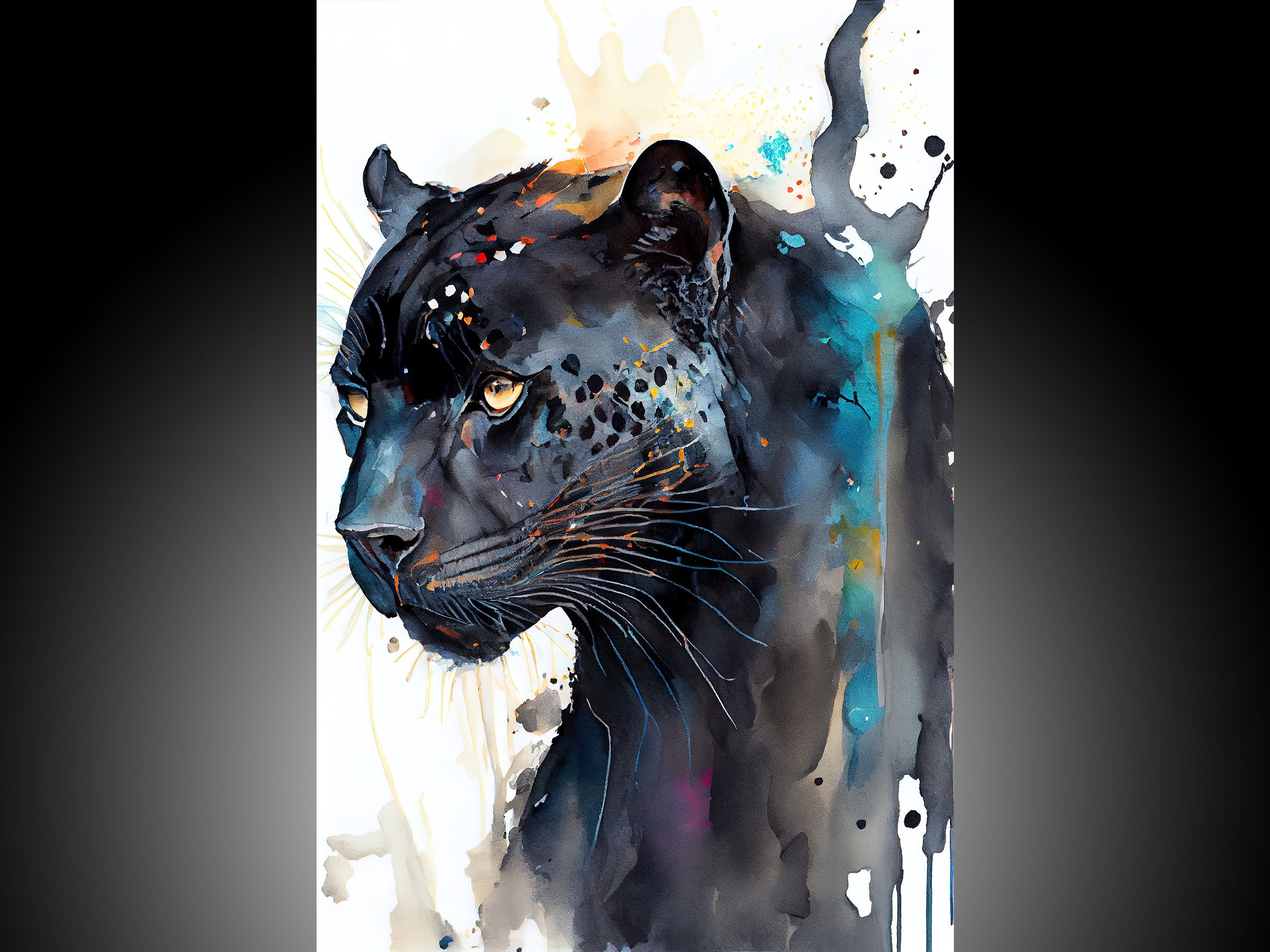 Black Leopard Painting