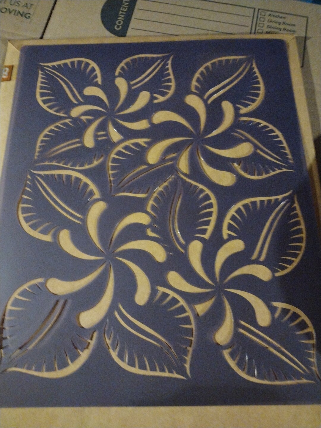 Tiare and Leaves Stencil - Etsy