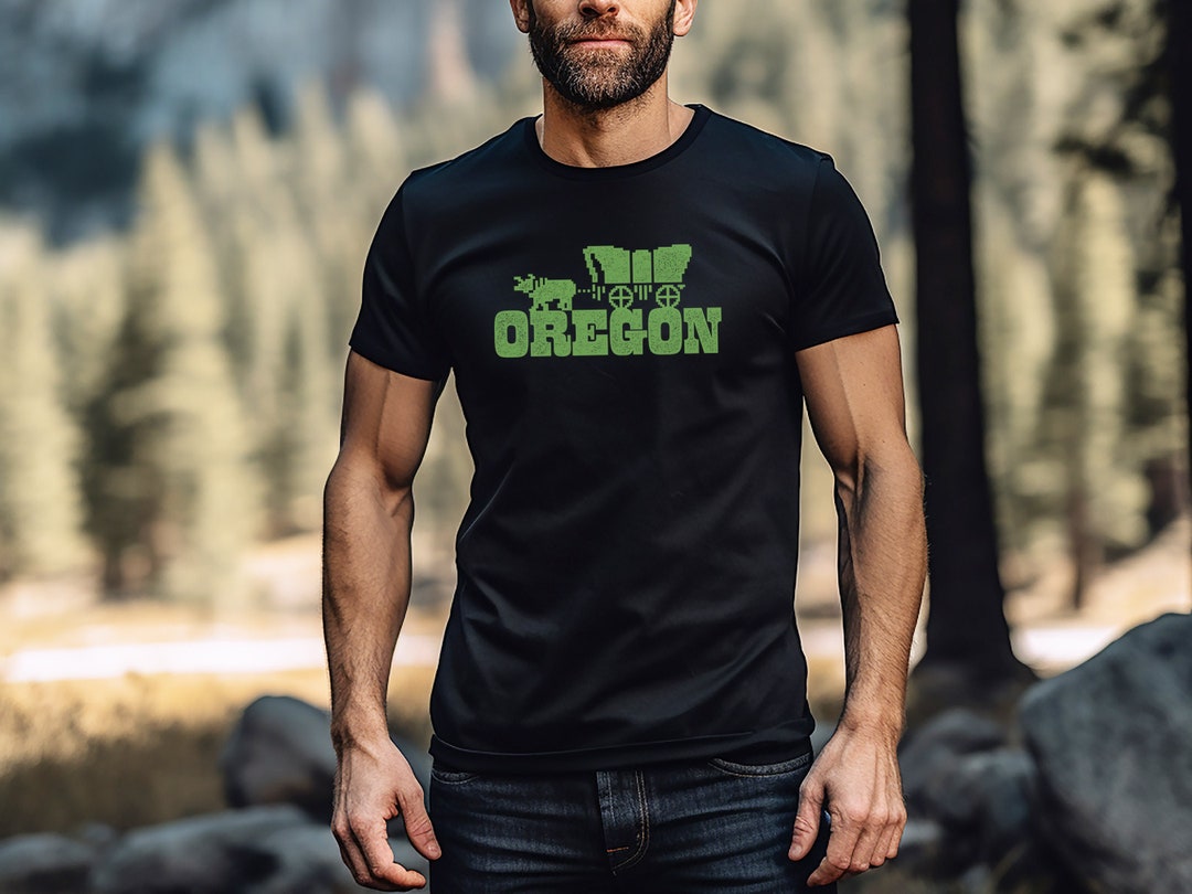 Oregon Trail Game Shirt. Vintage Retro Covered Wagon DOS Game. Died of ...