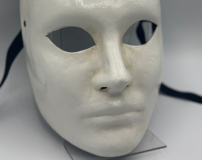 White Full-face Costume Mask. Masquerade Mask and Theater Mask. - Etsy