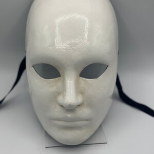 White Full-face Costume Mask. Masquerade Mask and Theater Mask. - Etsy