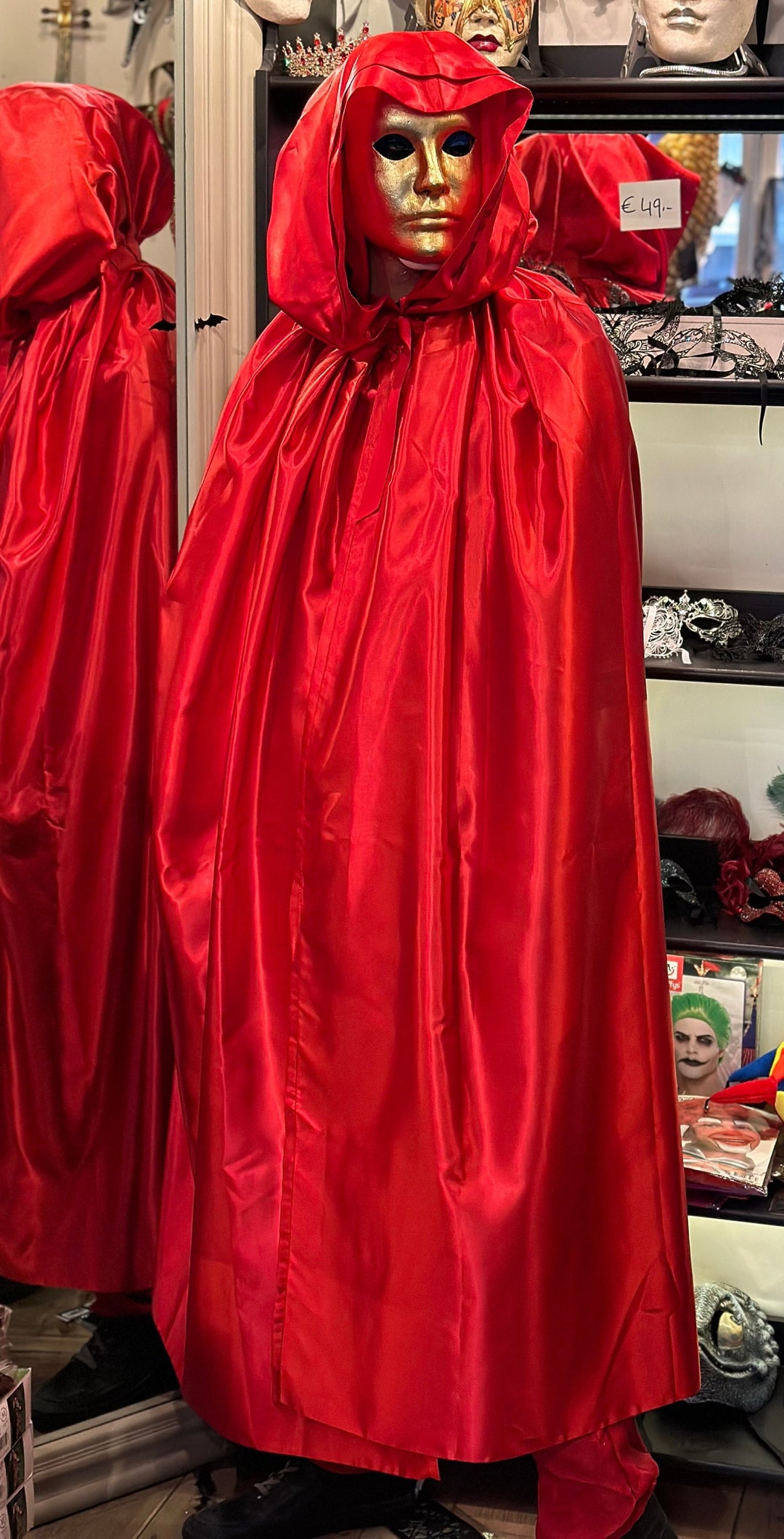 Cape With a Hood in Red Satin. Eyes Wide Shut Cape and - Etsy