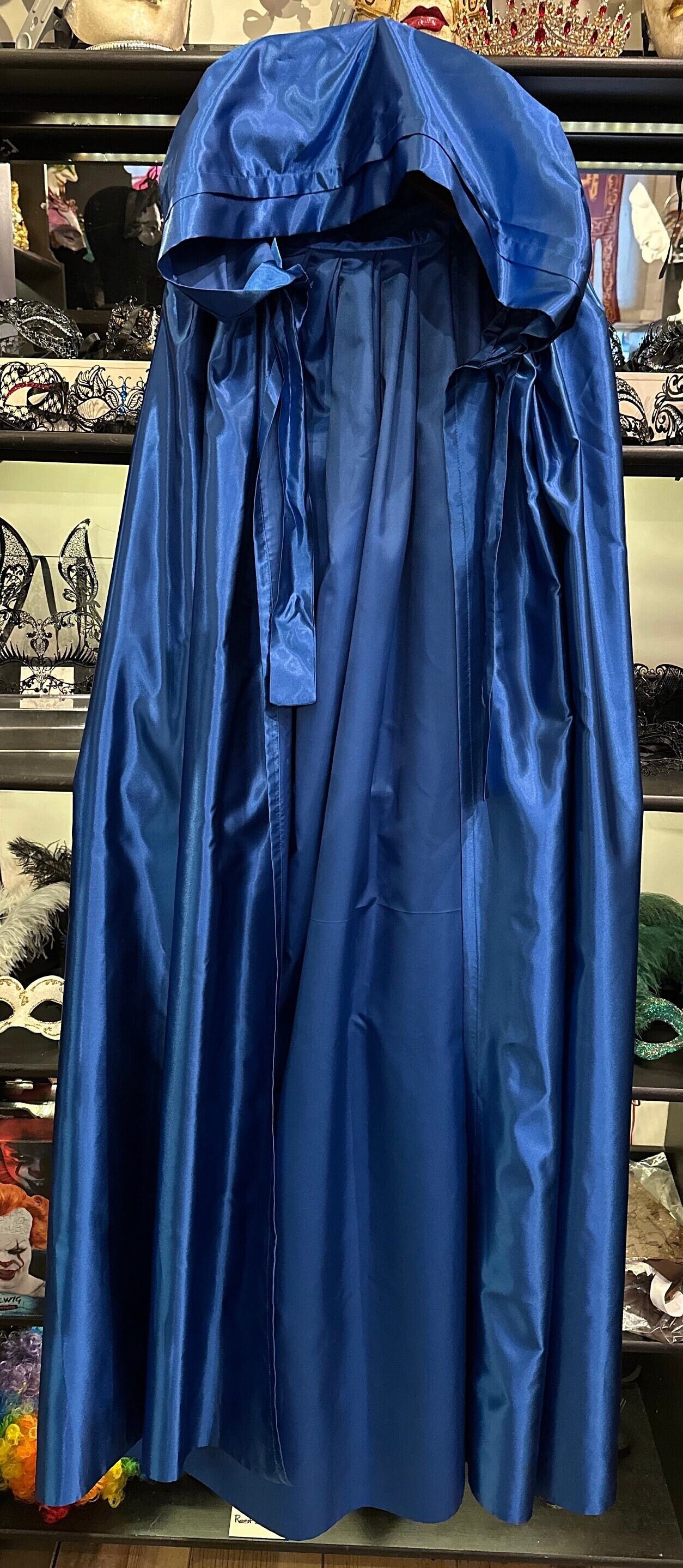 Blue Cape With a Hood in Blue Satin. Eyes Wide Shut Cape and - Etsy