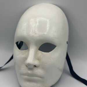 White Full-face Costume Mask. Masquerade Mask and Theater Mask. - Etsy