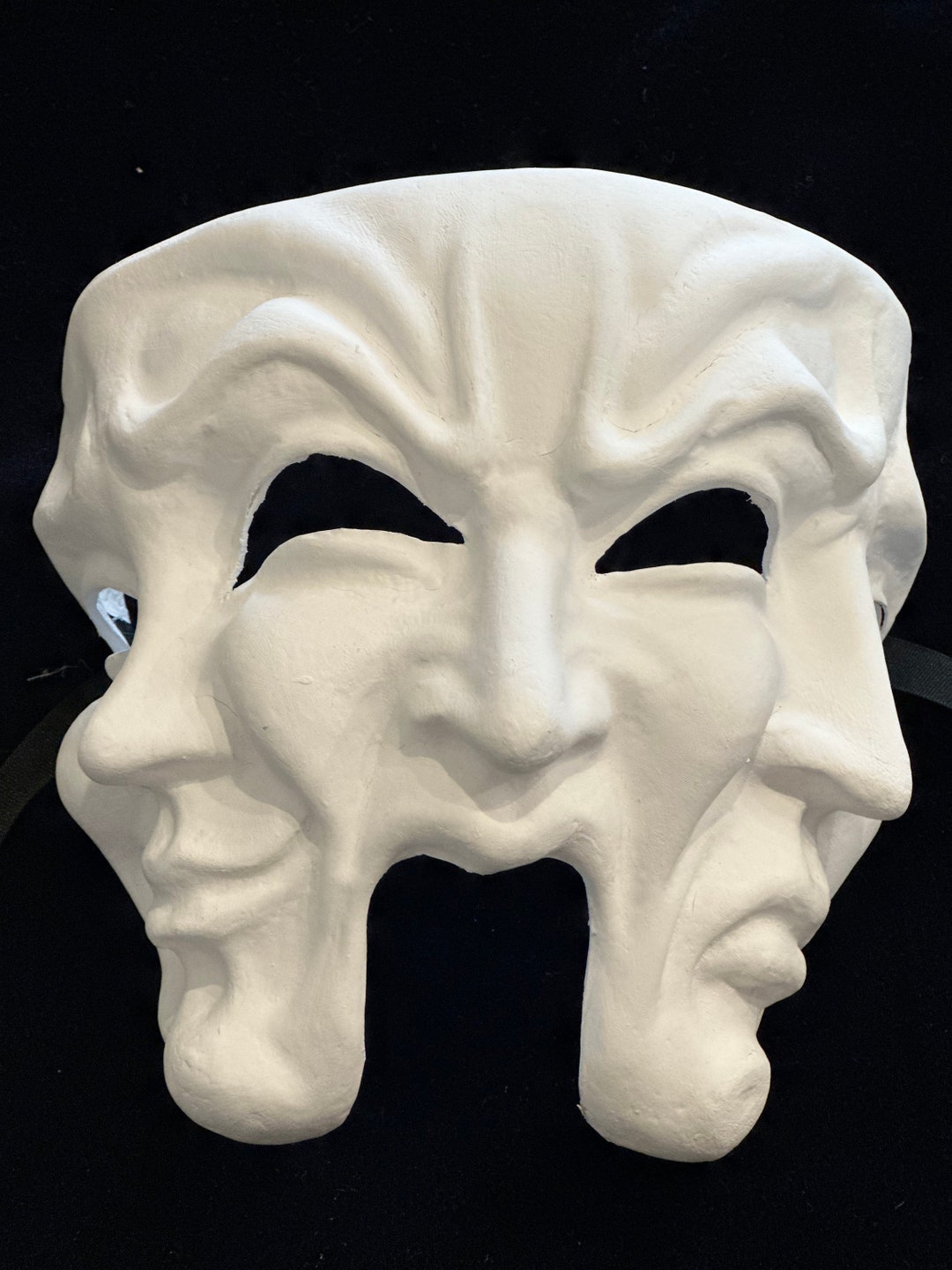 Blank Theater Mask With Three Faces - Etsy