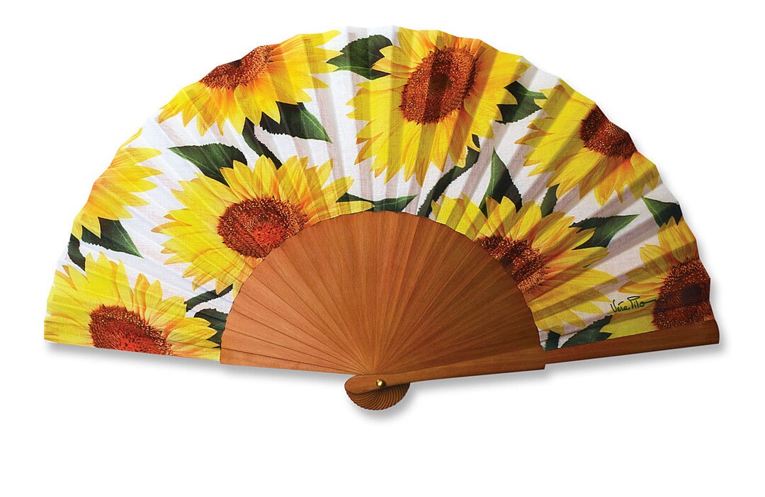 Tournesolo Hand-fan, Luxury Handfan With Sunflowers - Etsy