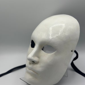 White Full-face Costume Mask. Masquerade Mask and Theater Mask. - Etsy