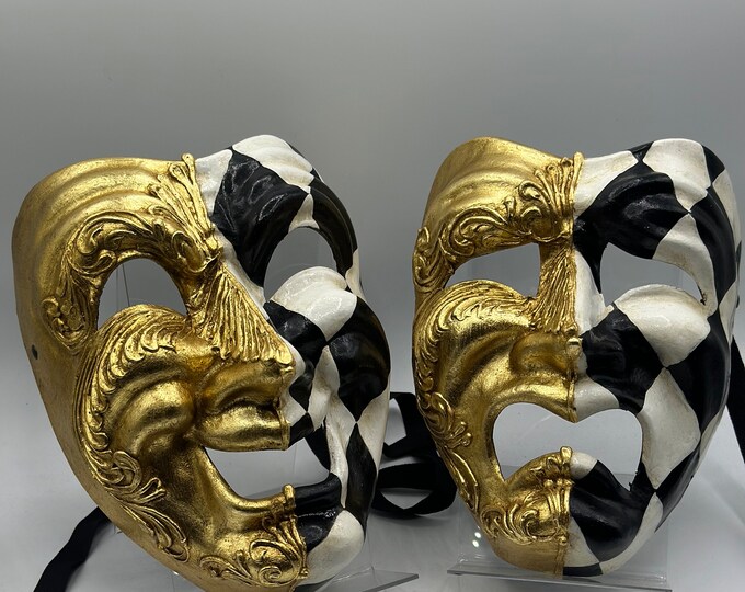 Comedy and Tragedy Theater Masks Set Multi Colors Home Decoration Masks ...