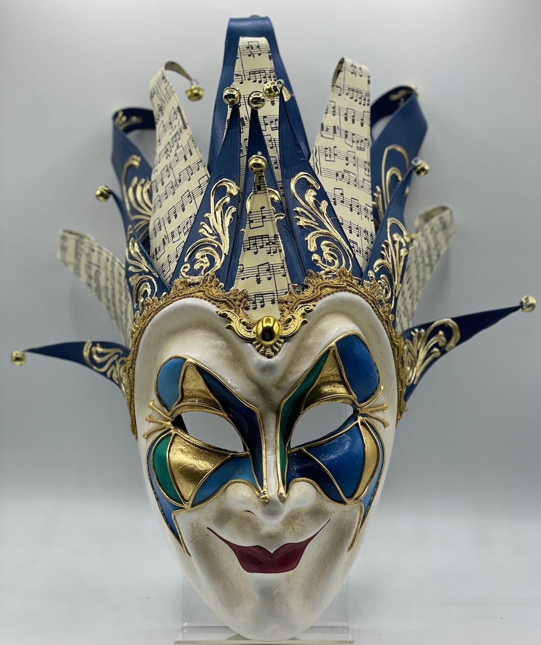 Blue Joker Mask as Worn by Boris Brejcha. Handmade Venetian Mask. - Etsy