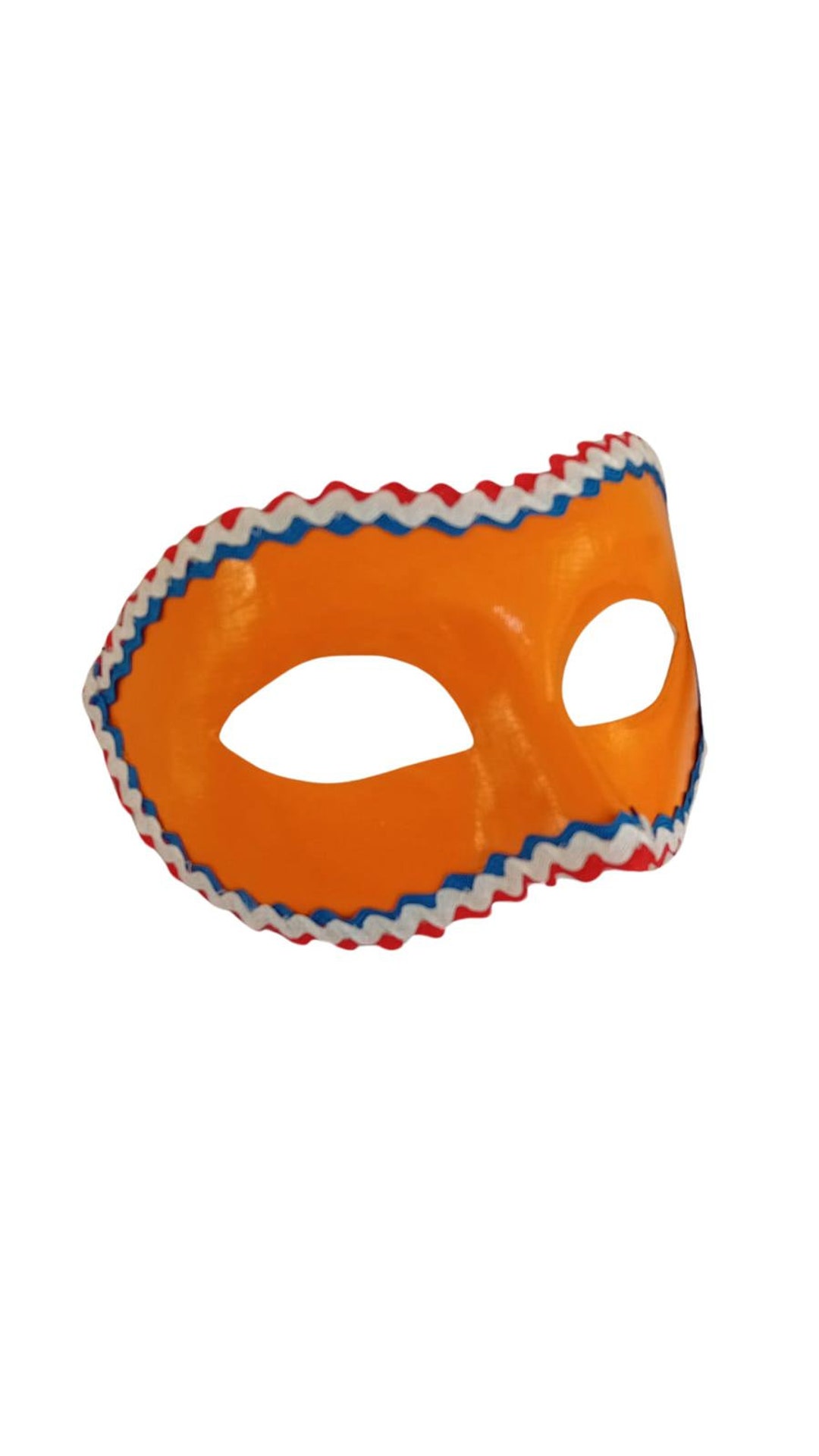 Original Venetian Mask in Orange With Dutch Flag Trim. Masquerade Mask ...