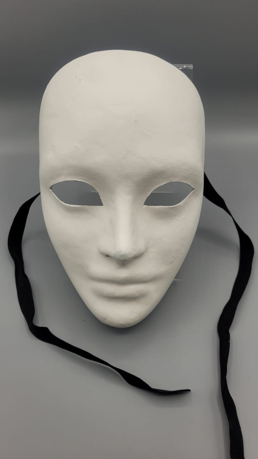 White Papier-mâché Full Face Mask. Commedia Dell'arte Mask - Etsy