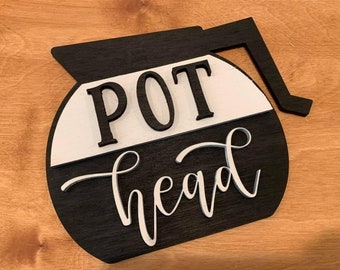 Brewed With Love Coffee Pot Sign Vinyl on Tile Black Pink - Etsy