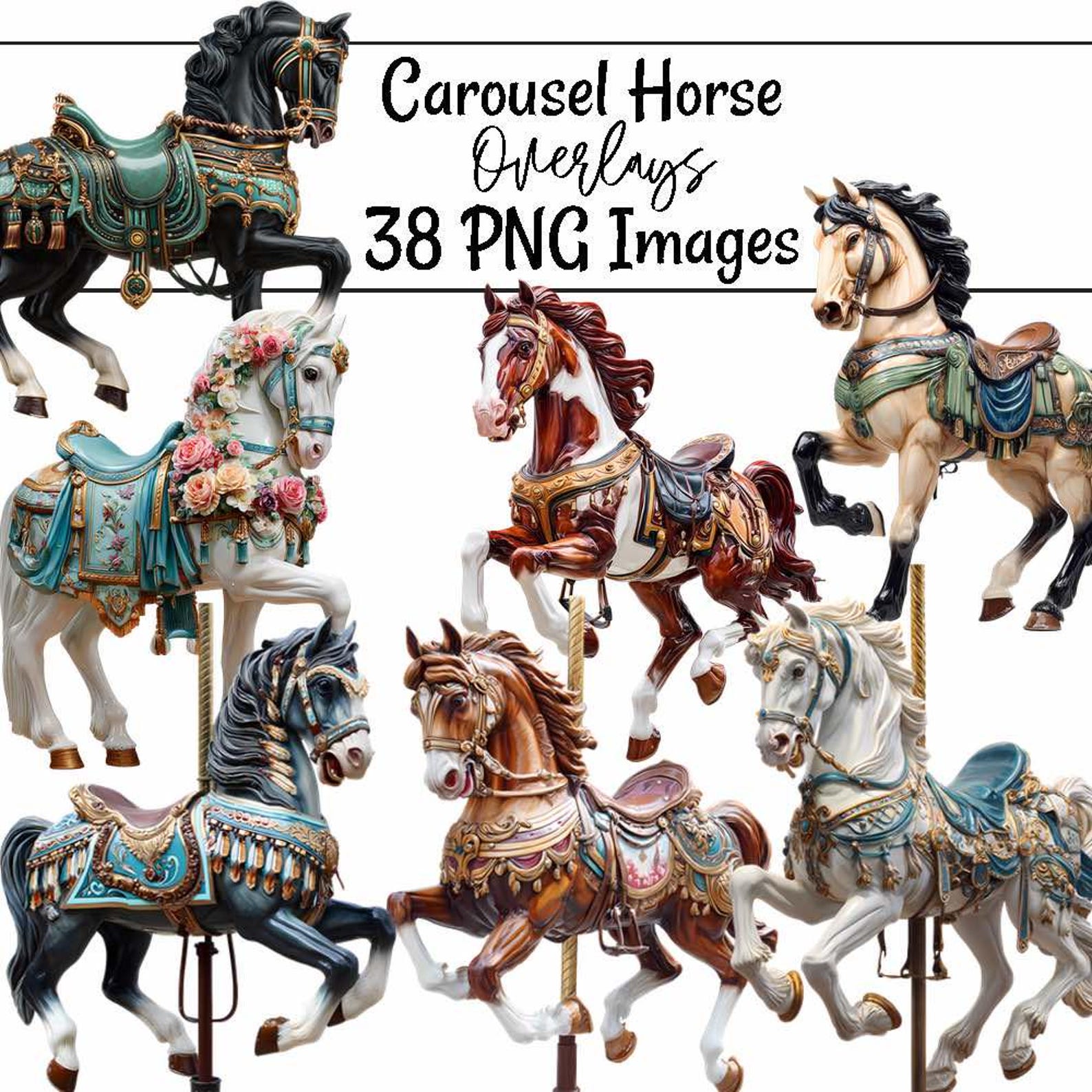 Carousel Horse Overlay Carnival Animal Digital Downloads Photography ...