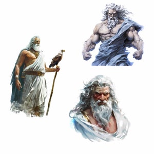 Greek Gods and Goddesses Clipart, Deities Zeus Mount Olympus Olympian ...