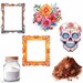 Day of the Dead Watercolor Clipart Bundle Digital Downloads - Etsy