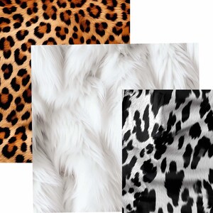 Fur Animal Skin Seamless Digital Papers, 10 Textures Real Realistic ...