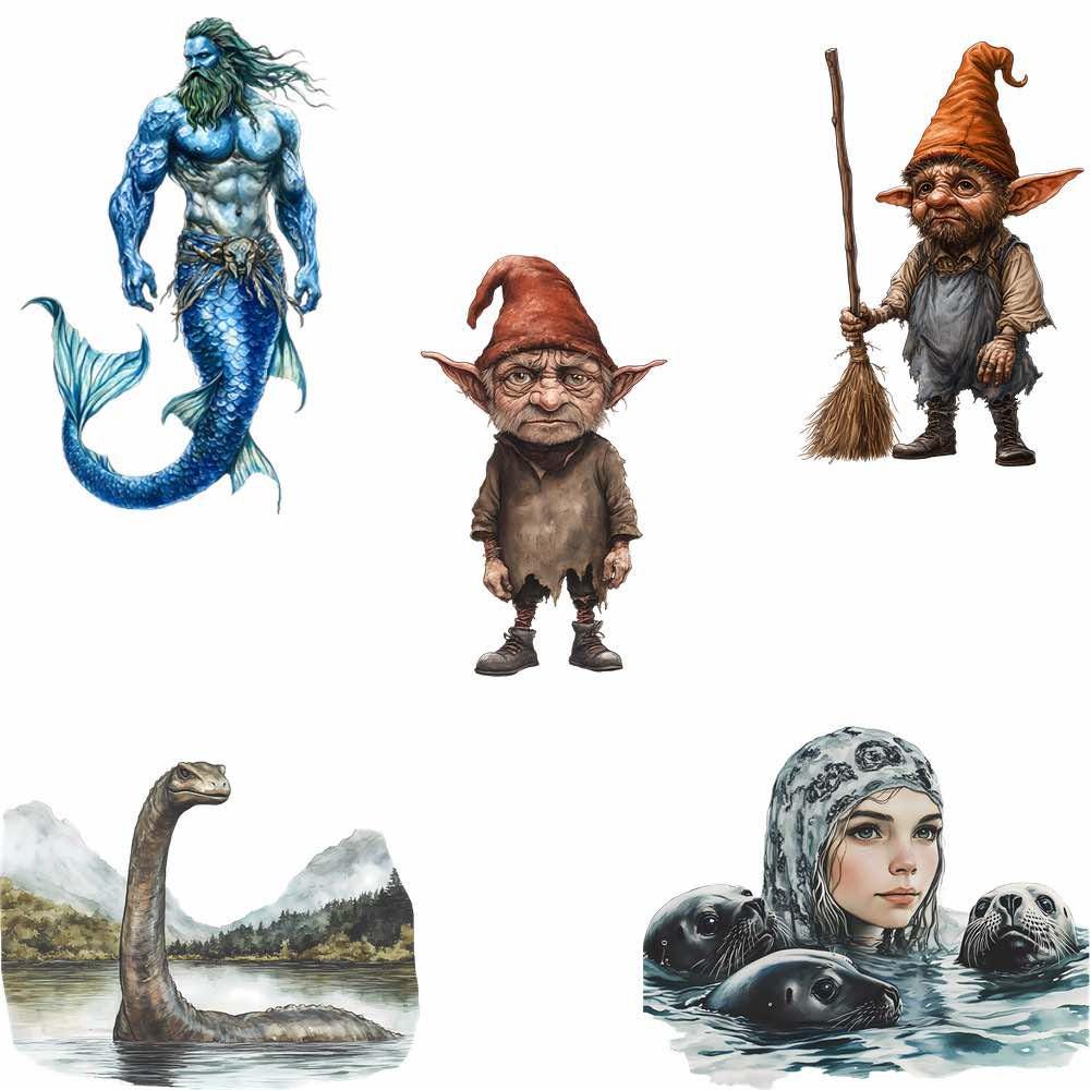 Scottish Folklore Creature Clipart, 34 Mythical Beast Scotland ...