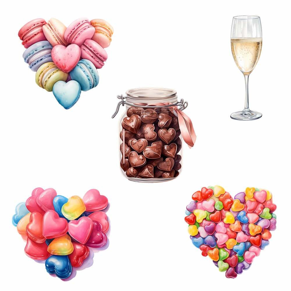 Valentine's Day Clipart Digital Downloads, 32 Valentine Love Candy ...