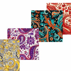 Paisley Colorful Seamless Digital Papers, 22 Floral Pattern Classic ...